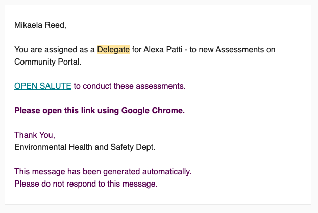 Assigning Delegates Via The Salute Portal